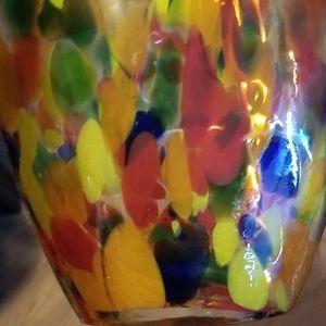 Other | Glass Vase Multi Colored | Poshmark
